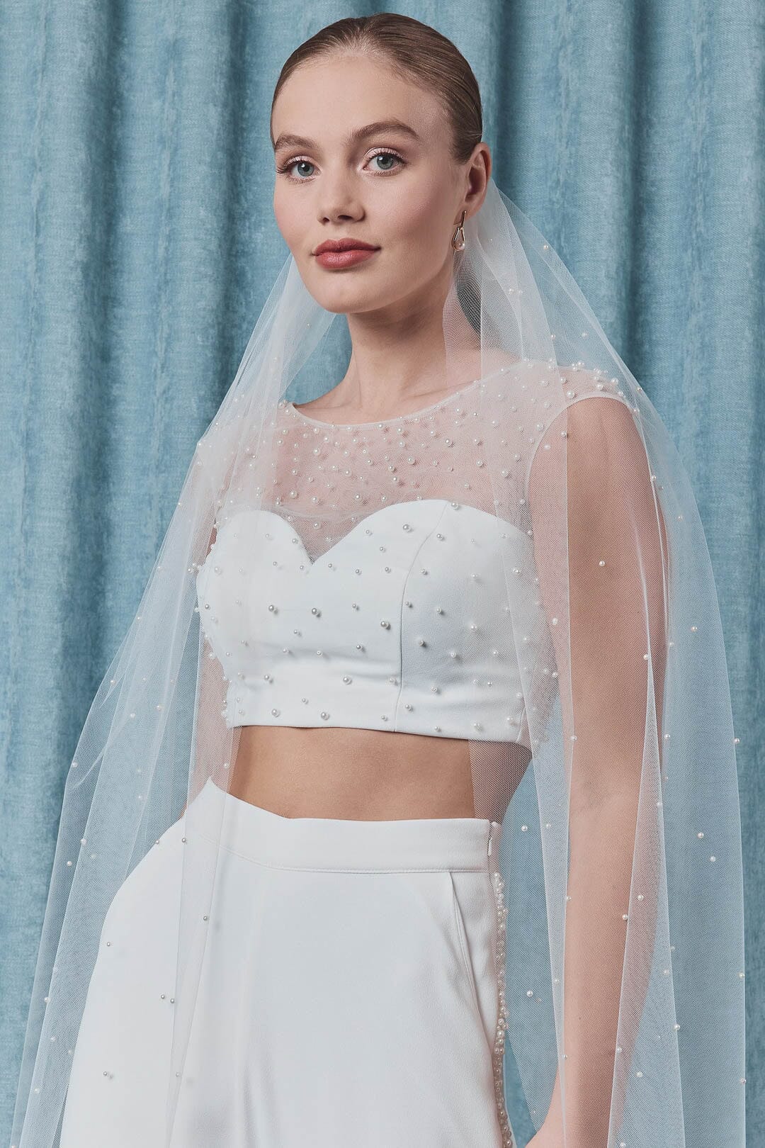 Bridal veil with pearl embellishment | noni online store