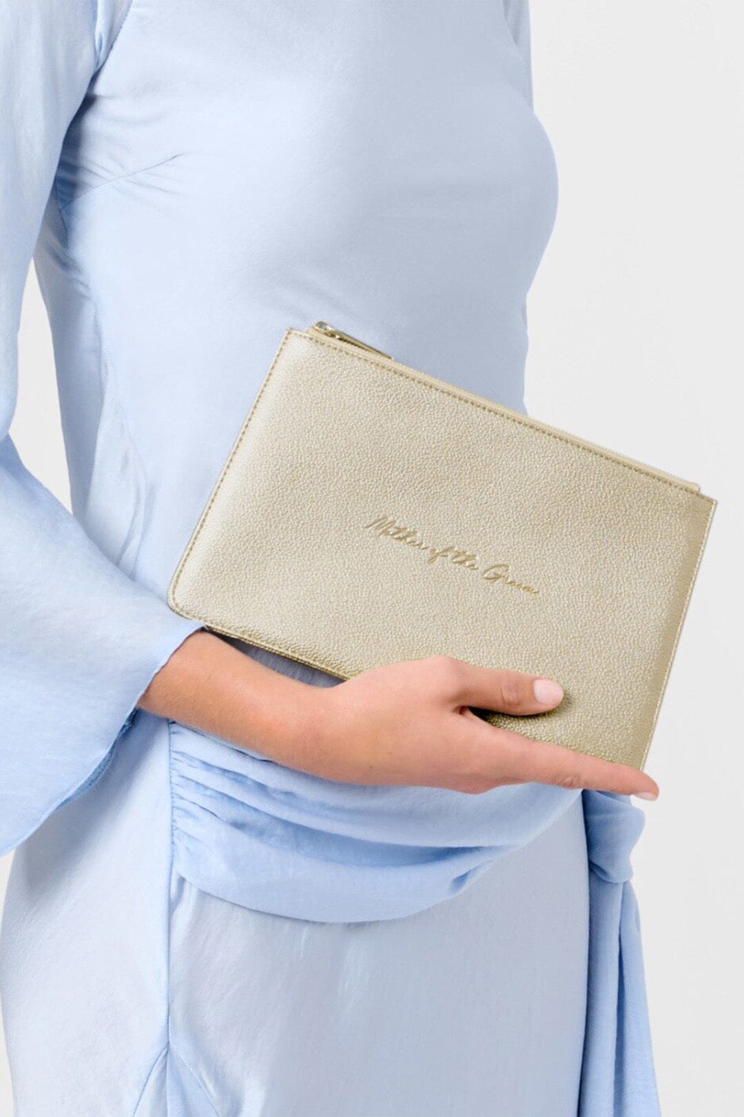 Chic pouch with "Mother of the Groom" lettering in silver – noni